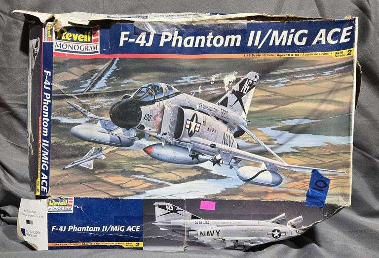 Revell F-4 Phantom II/MiG ACE Model Kit with Box - Metzger Property ...
