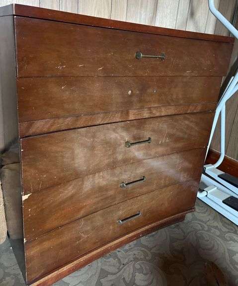 Five-Drawer Dresser with Brass Hardware - Metzger Property Services, LLC