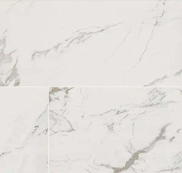 416 sq ft. Home Decorators Collection Carrara 24 in. x 48 in. Polished ...