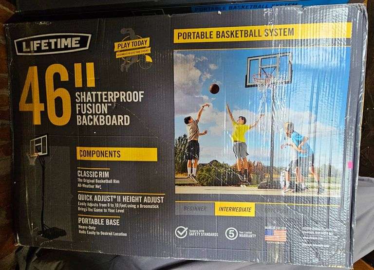 Lifetime 46-Inch Shatterproof Fusion Portable Basketball System ...
