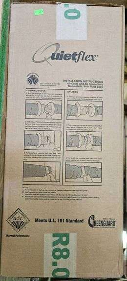 Quietflex R8.0 4-Inch Silver Flexible Duct, 25 Feet - Metzger Property Services, LLC