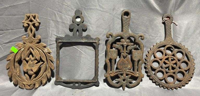 4 – Cast Metal Trivets with Various Designs - Metzger Property Services ...