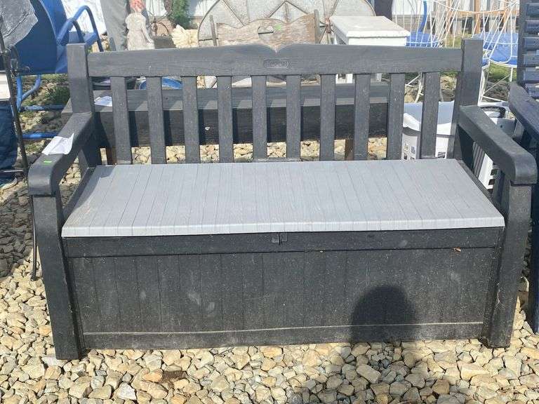 Keter Plastic Outdoor Storage Bench 55”L - Metzger Property Services, LLC