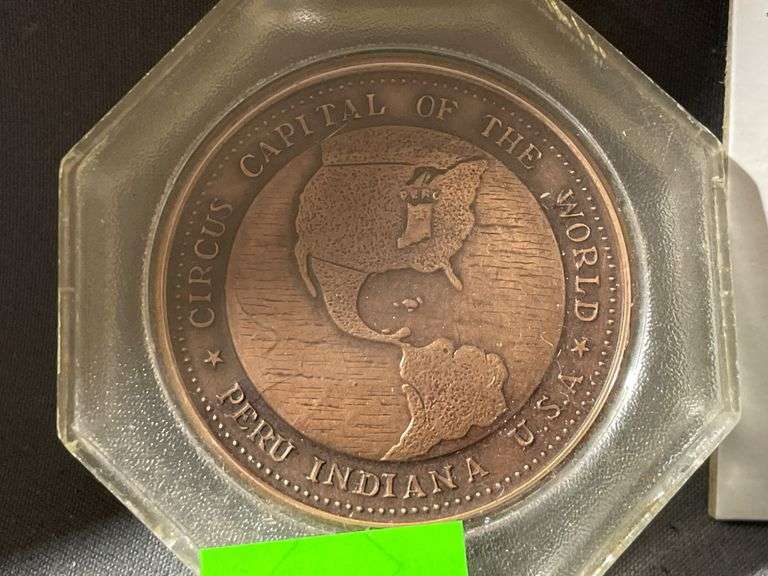 Three Commemorative Coins: Circus Capital Medal and Two Peru, Indiana ...