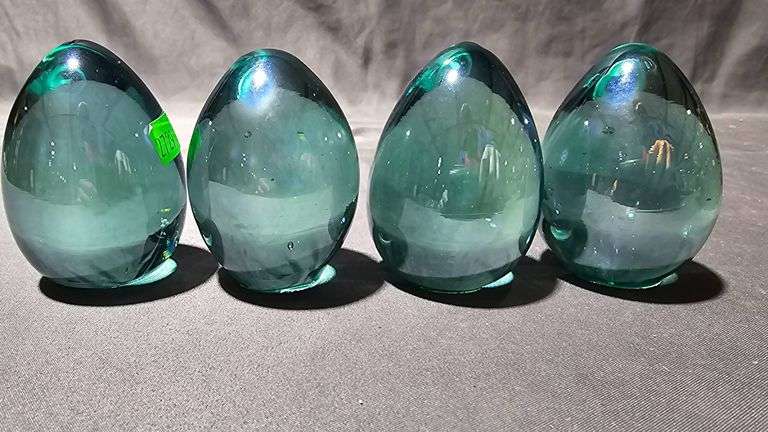 Twig Nest with Glass Eggs by HomArt - Metzger Property Services, LLC