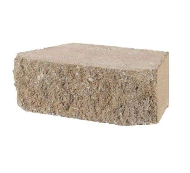 windsor stone brown/buff Concrete Retaining Wall Block 126 pcs ...