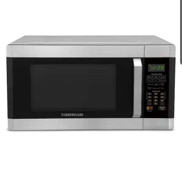 Farberware 1.6 cu. Ft. 1100- Watt Countertop Microwave Oven with Smart ...