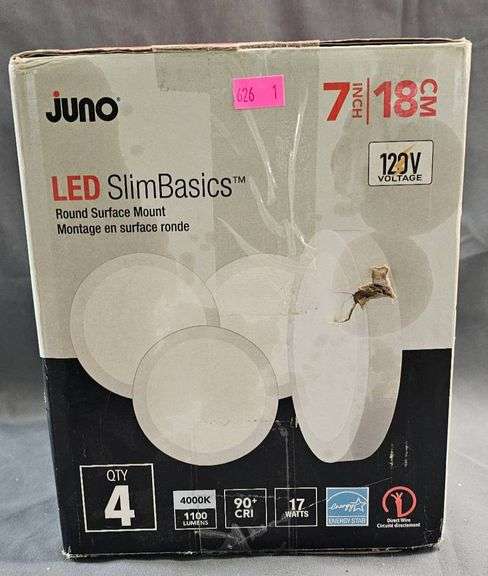 Juno LED SlimBasics 7-Inch 18W 4-Pack Downlights, Sealed Box - Metzger ...