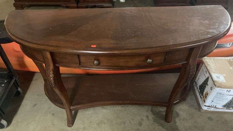 Wood Finish Entryway Table - 51” x 17” x 30” - Metzger Property Services, LLC