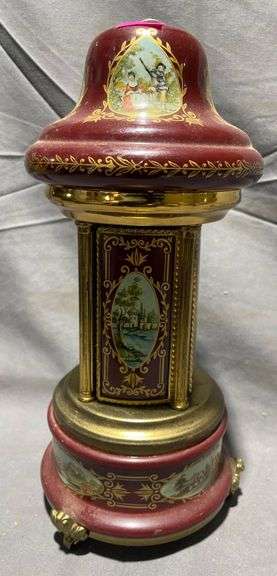 Reuge Swiss Musical Movement Tabletop Music Box With Painted Scenic ...