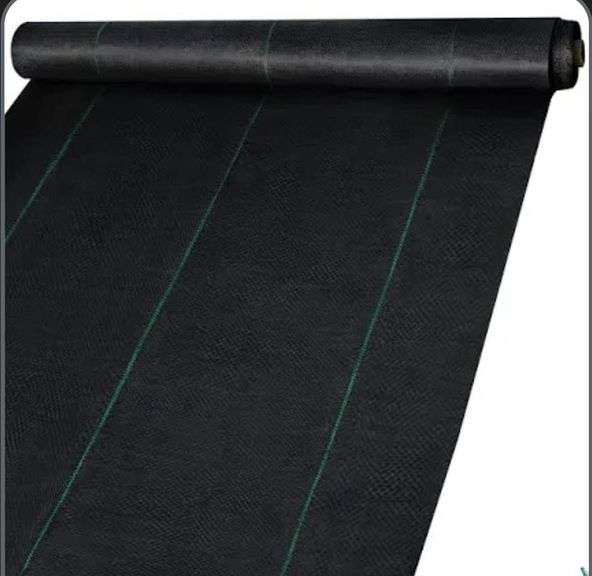 Roll of Black Landscape Fabric with Green Guide Lines - Metzger ...