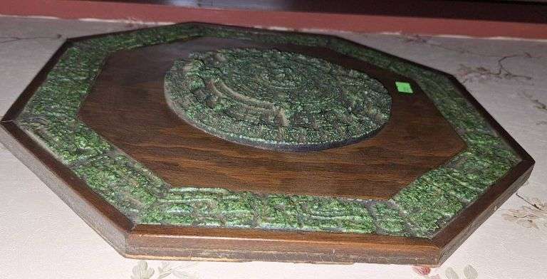 Octagonal Plaque with Aztec Calendar Design - Metzger Property Services ...