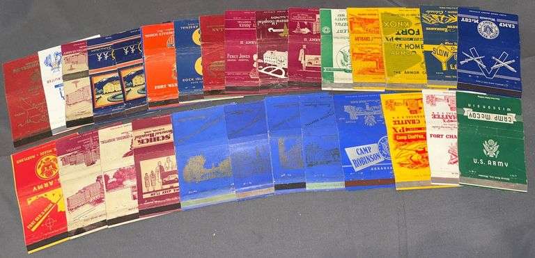 Matchbook Covers Featuring U.S. Army Bases and Landmarks - Metzger ...