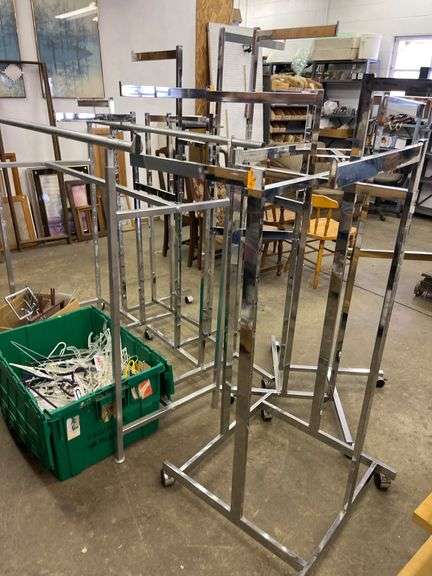 Chrome Garment Racks with Adjustable Arms and Accessories - Metzger ...