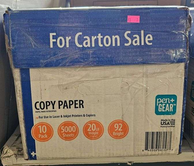 Pen + Gear Copy Paper 10-Pack, 5000 Sheets, 92 Brightness - Metzger ...