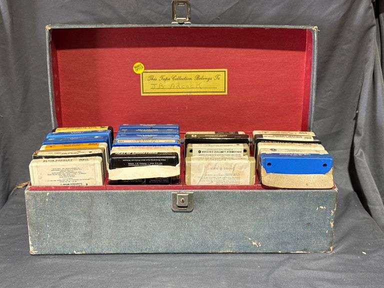 Storage Case with 8-Track Tapes - Metzger Property Services, LLC