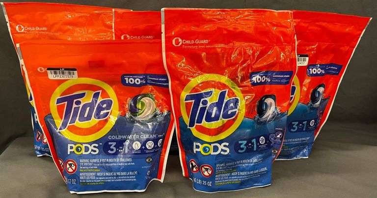 6 – Tide Pods 3-in-1 Coldwater Clean Laundry Detergent Packs 31ct ...