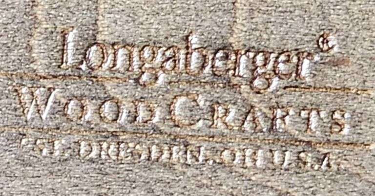 Longaberger WoodCrafts Table with Iron Base 25.5″ x 15.5″ x 21 ...