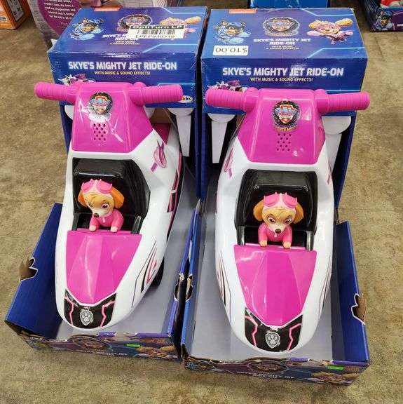 Two Nickelodeon Paw Patrol Skye’s Mighty Jet Ride-On Toys - Metzger ...