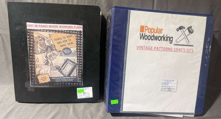 Binders with Mid-20th Century Woodworking and Silhouette Patterns ...