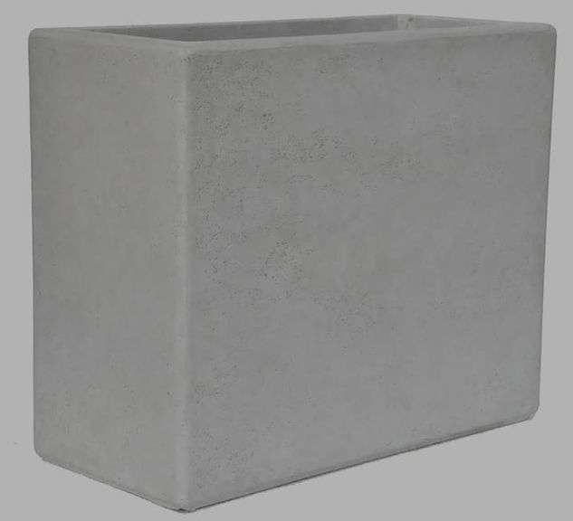 Set of 2 White Wash Cement Planter - Metzger Property Services, LLC
