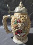 Three Avon Beer Steins: Firefighter, Father Christmas, Pony Express ...