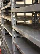 Gray Metal Shelving Unit with Adjustable Shelves, 108x12x75 - Metzger ...