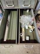 Metal Filing Cabinet with 10 Drawers Containing Various PVC Pipe ...