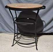 Longaberger WoodCrafts Round Serving Tray and Metal Stand - Metzger ...