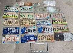 Indiana License Plates and Metal Frame Assortment - Metzger Property ...