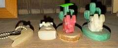 Set of Four Alabaster Animal and Cactus Figurines - Metzger Property ...