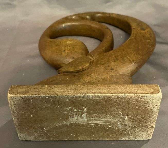 Abstract Stone Sculpture on Rectangular Base - Metzger Property ...