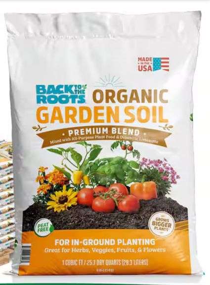 Back to the Roots Organic Bulk Garden Soil Pallet (1 cu. ft. Bag) Peat ...