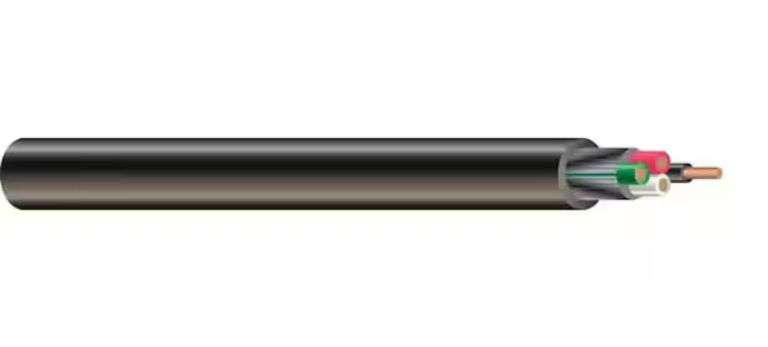 Southwire 100 ft. 6/4 600-Volt CU Black Flexible Portable Power SOOW ...