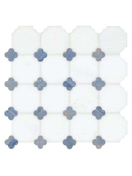 MSI - Azula Floret 12 in. x 12 in. x 0.38 in. Polished Marble Mesh ...