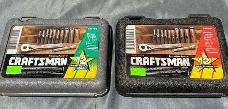2 – Craftsman 12-Piece Socket Wrench Sets in Hard Cases - Metzger ...