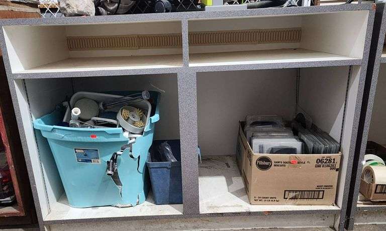 Laminate Shelf Unit With Two Open Storage Compartments – Contents NOT ...