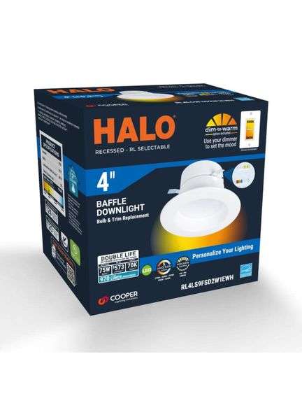 HALO - RL4 Series 4-inch recessed LED retrofit module Selectable CCT ...