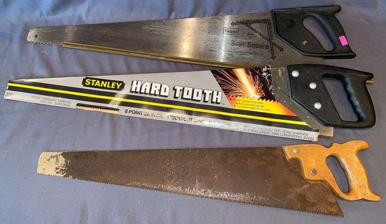 Set of Three Hand Saws Including Sears and Stanley Models - Metzger ...
