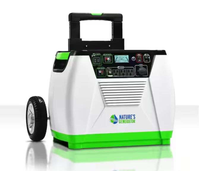 NATURE'S GENERATOR 1800-Watt/2880W Peak Push Button Start Solar Powered ...