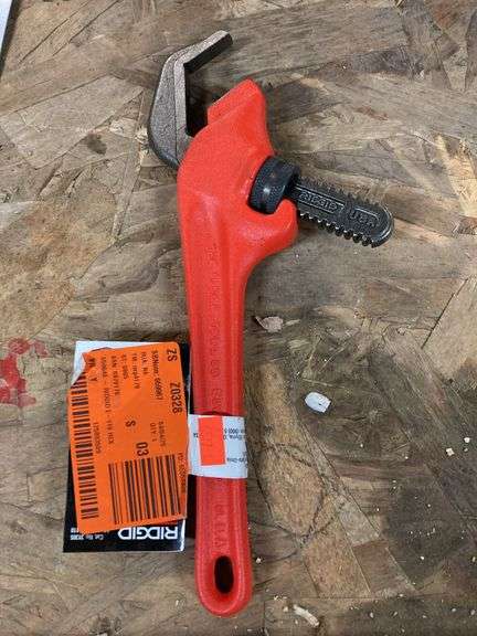 RIDGID 9-1/2 in. Offset Hex Jaw Pipe Wrench, Sturdy Plumbing Pipe Tool ...