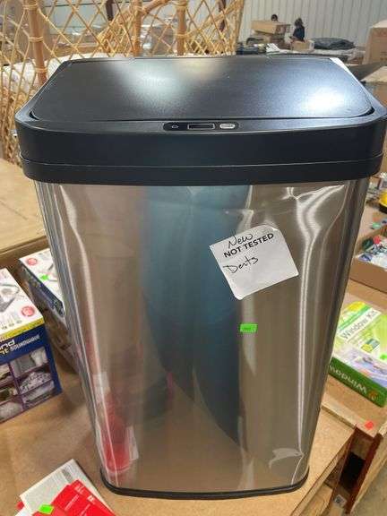 Trash Can With Motion Sensor Lid - DENTED 13 gal. - Metzger Property ...