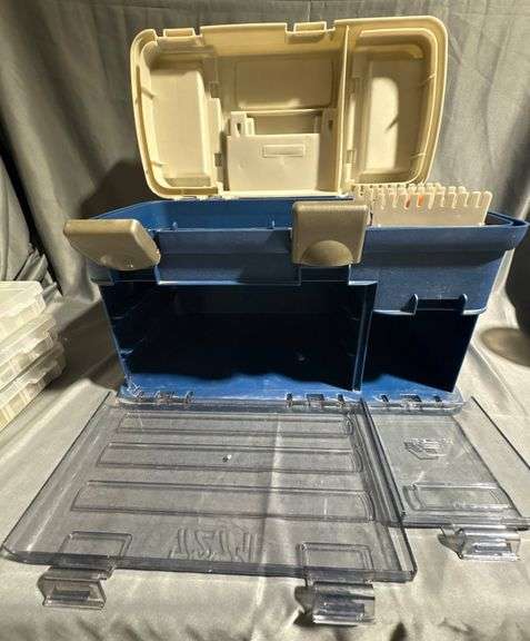Plano Fishing Tackle Box with Removable Storage Trays and Assorted Gear ...