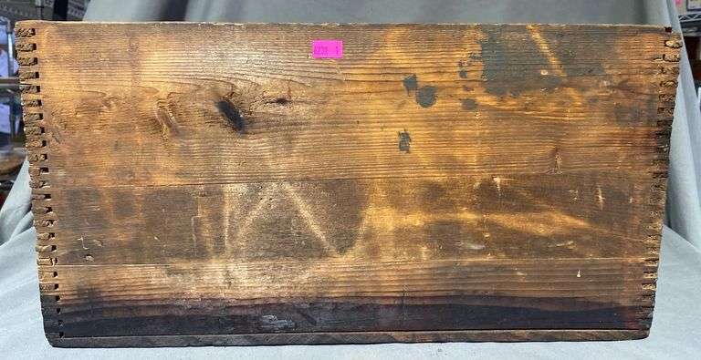 Rectangular Wood Crate with Text ‘Dupont Ditching Dynamite 50% Strength ...
