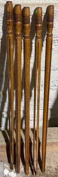 Five Turned Wood Spindles 36-Inch - Metzger Property Services, LLC