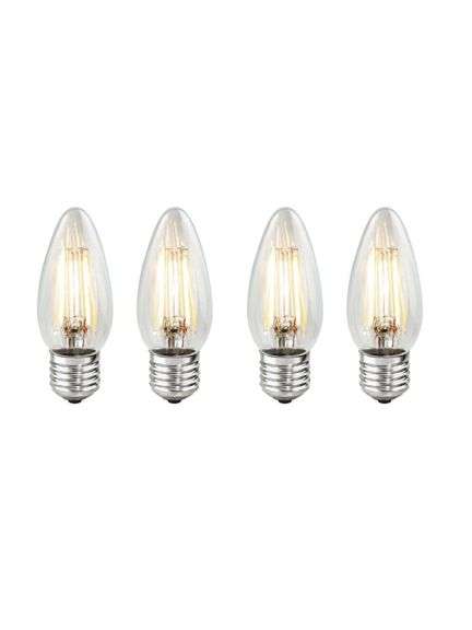 BULBRITE - 40 - Watt Equivalent Warm White Light B11 (E26) Medium Screw Base Dimmable Clear ...