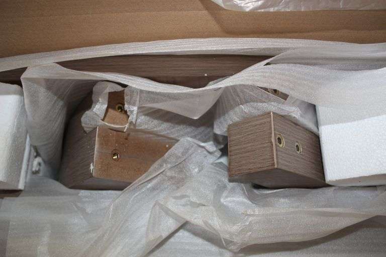 BYBLIGHT - Moronia Brown Engineered Wood 63 in. Pedestal Dining Table ...