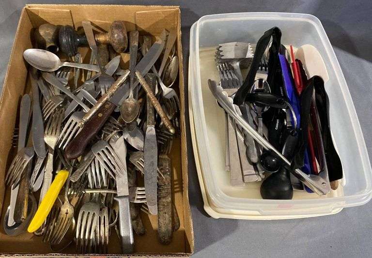 Flatware and Kitchen Utensils Including Mikasa and Rubbermaid Items ...
