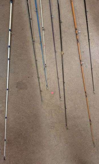 Eight Fishing Rods with Spinning and Spincast Reels Inc. Shakespeare ...