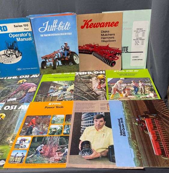 69 Farm Equipment Manuals and Brochures, Including Ford, Juff-Bilt, and ...